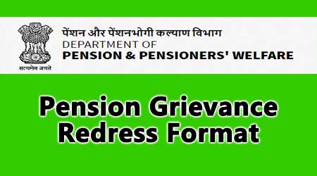 Pension Grievance Redress Format