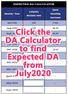 Expected DA From July 2020