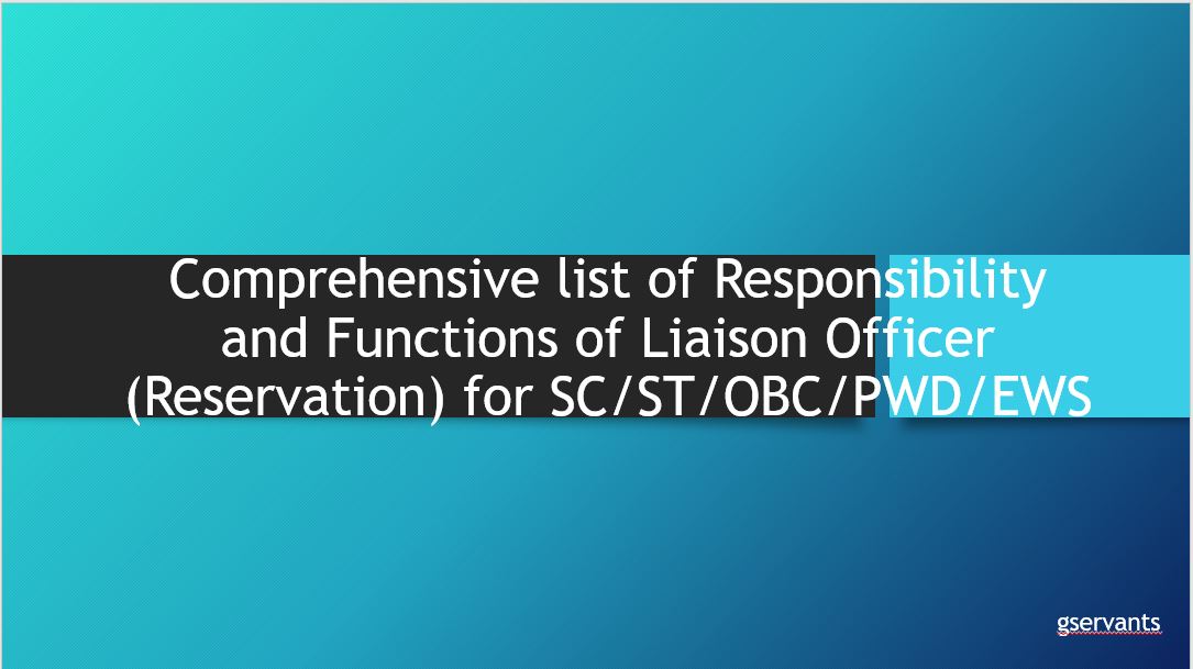 Comprehensive list of Responsibility and Functions of Liaison Officer ...