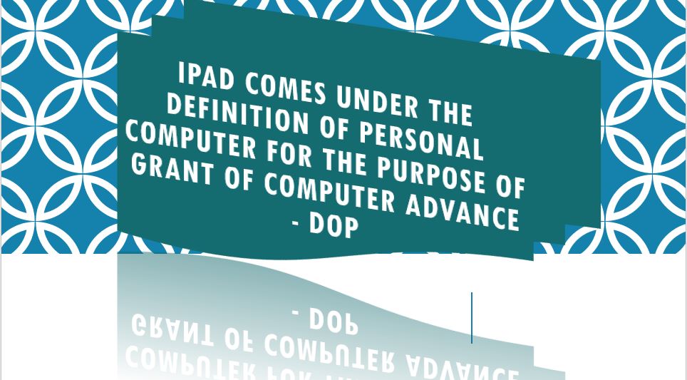 iPad comes under the definition of personal Computer for the purpose of ...